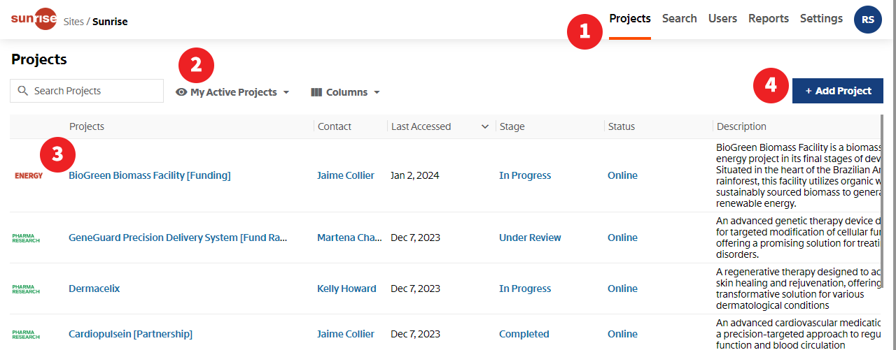 The Projects Window – Firmex Knowledge Base