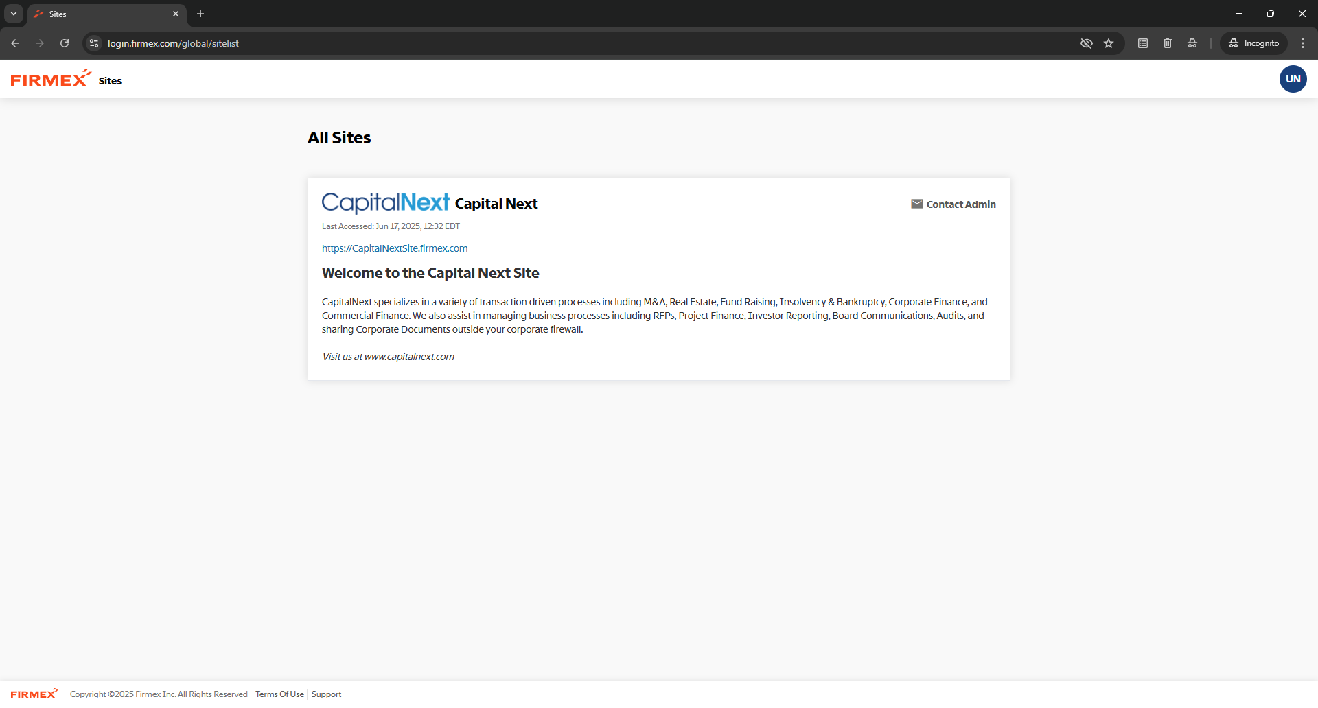Settings (Site) Personalization – Firmex Knowledge Base